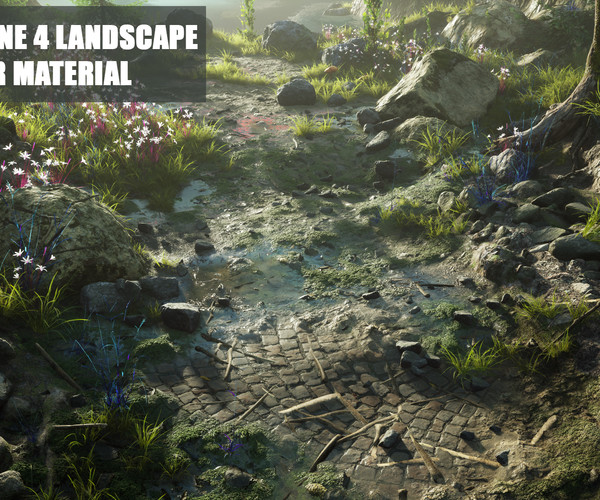 ArtStation - UE4 Landscape Master Material + Vertex Paintable Puddles ...