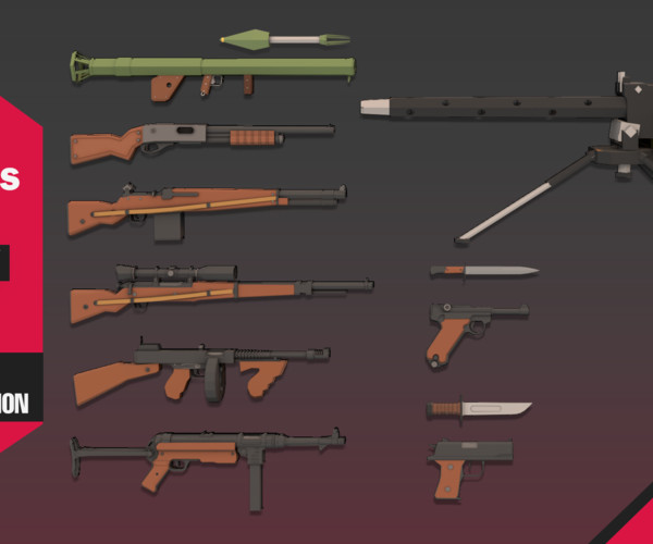 ArtStation - WW2 Weapons Pack | Game Assets