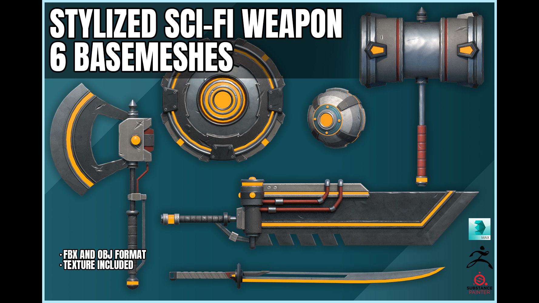 ArtStation - Stylized Sci-Fi Weapon Set | Game Assets