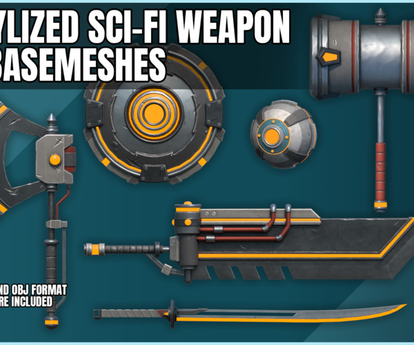 ArtStation - Stylized Sci-Fi Weapon Set | Game Assets
