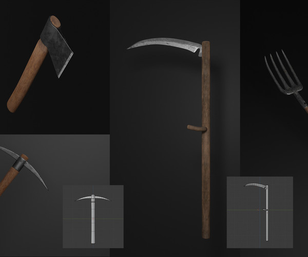 ArtStation - Medieval Farm Tools | Game Assets
