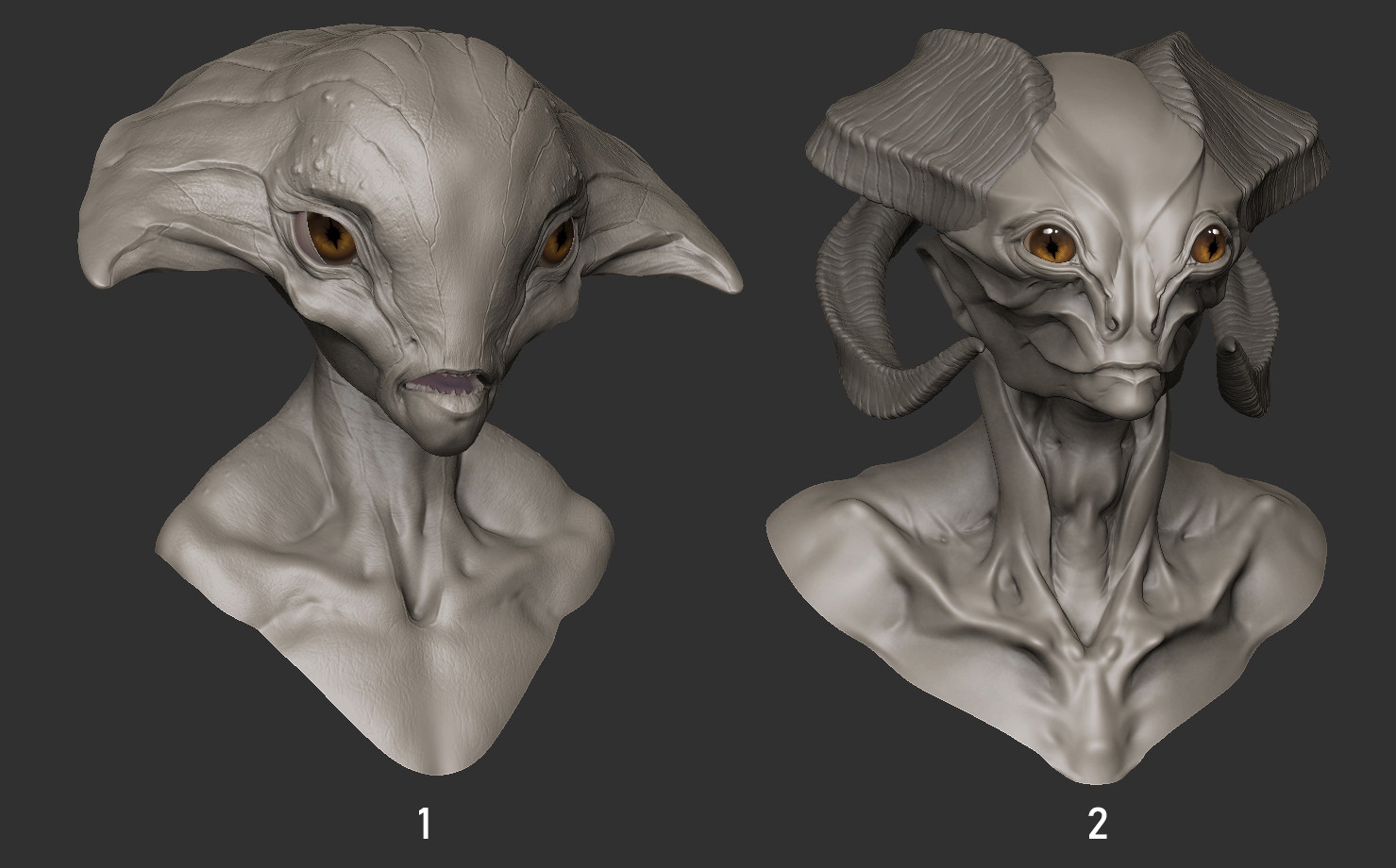 ArtStation - Alien Head Pack Vol 01 | Resources