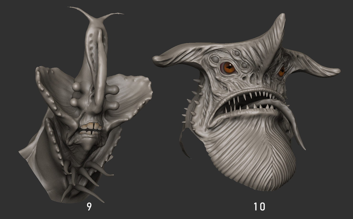 ArtStation - Alien Head Pack Vol 01 | Resources