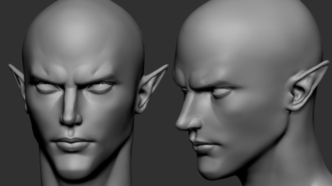 ArtStation - elf male head1 | Resources