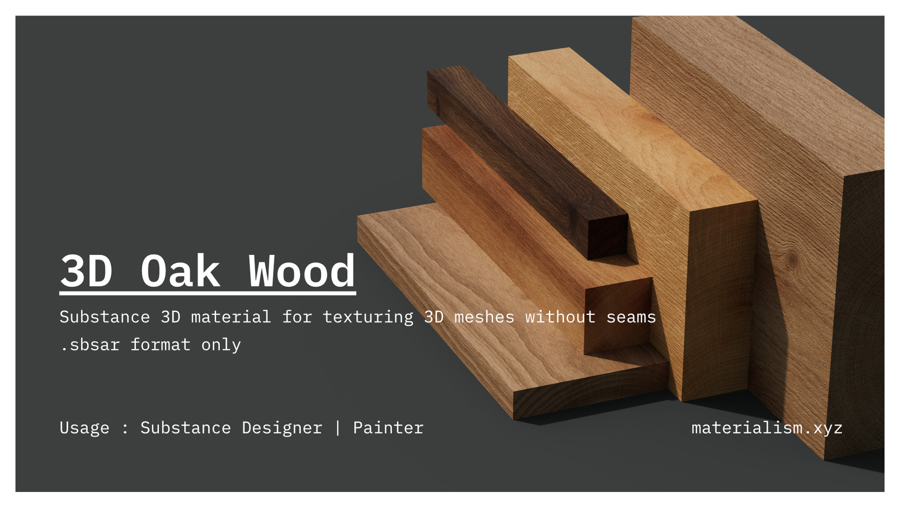 ArtStation - 3D Volumetric Oak Wood | Resources
