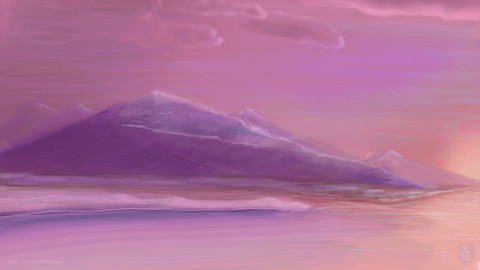ArtStation - Big Purple Mountain Sunrise | Artworks
