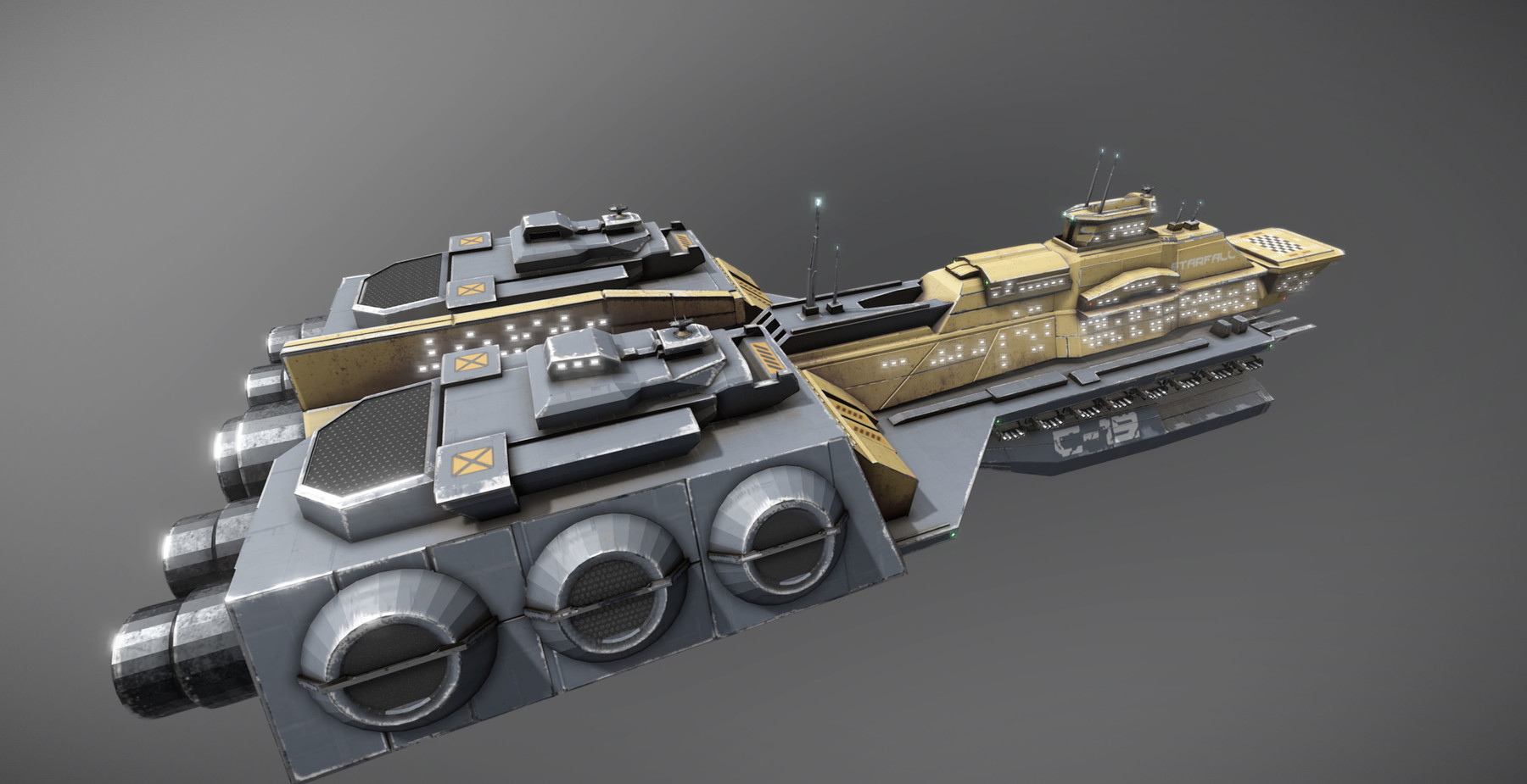 ArtStation - Space Force 1 - Carrier (Starfall) | Game Assets