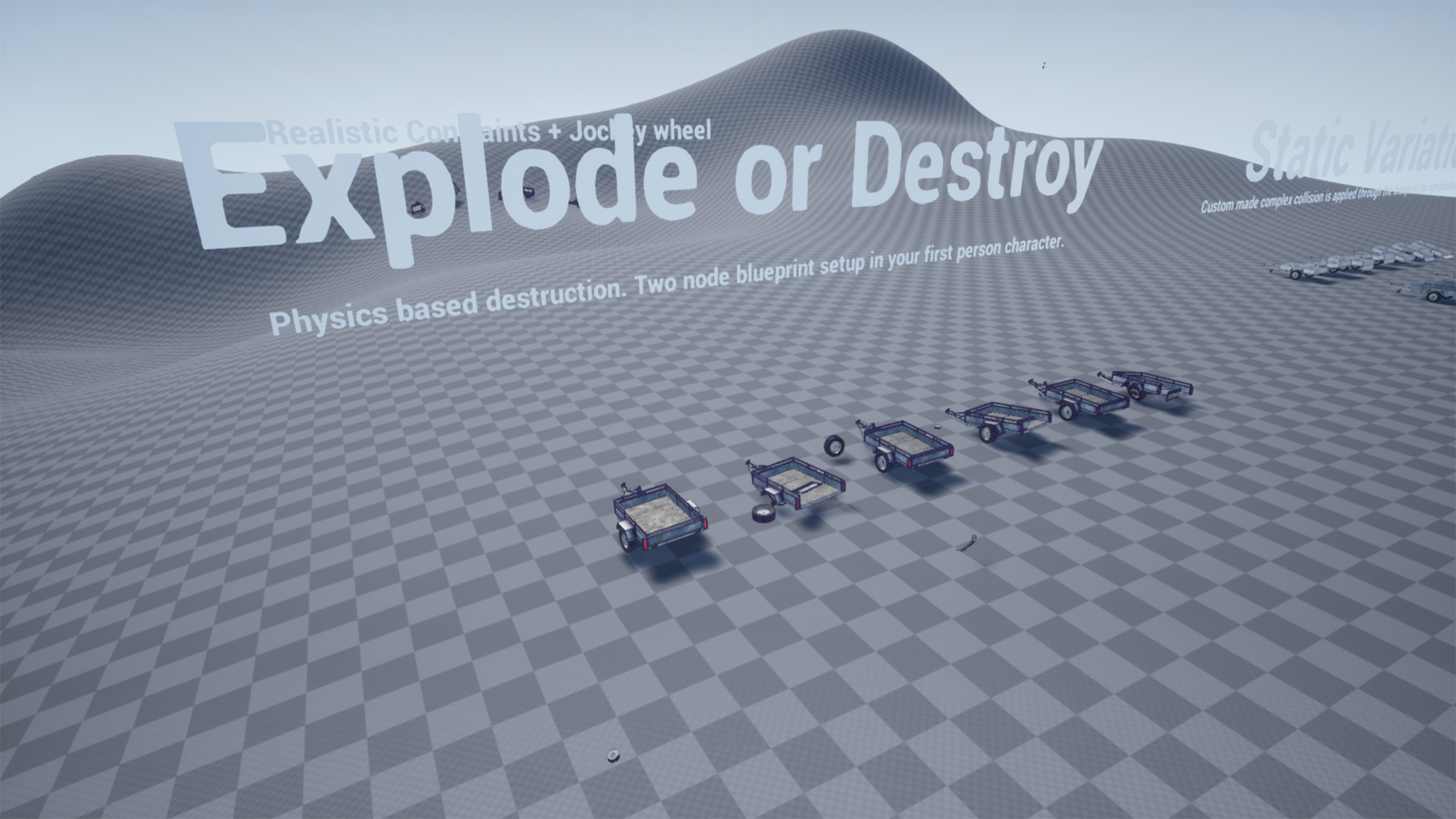ArtStation - Physics-Based Destructible Vehicle Trailer [UE4] | Game Assets