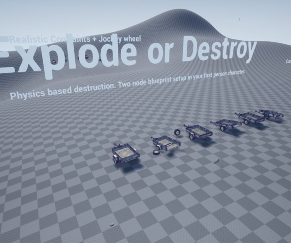 ArtStation - Physics-Based Destructible Vehicle Trailer [UE4] | Game Assets