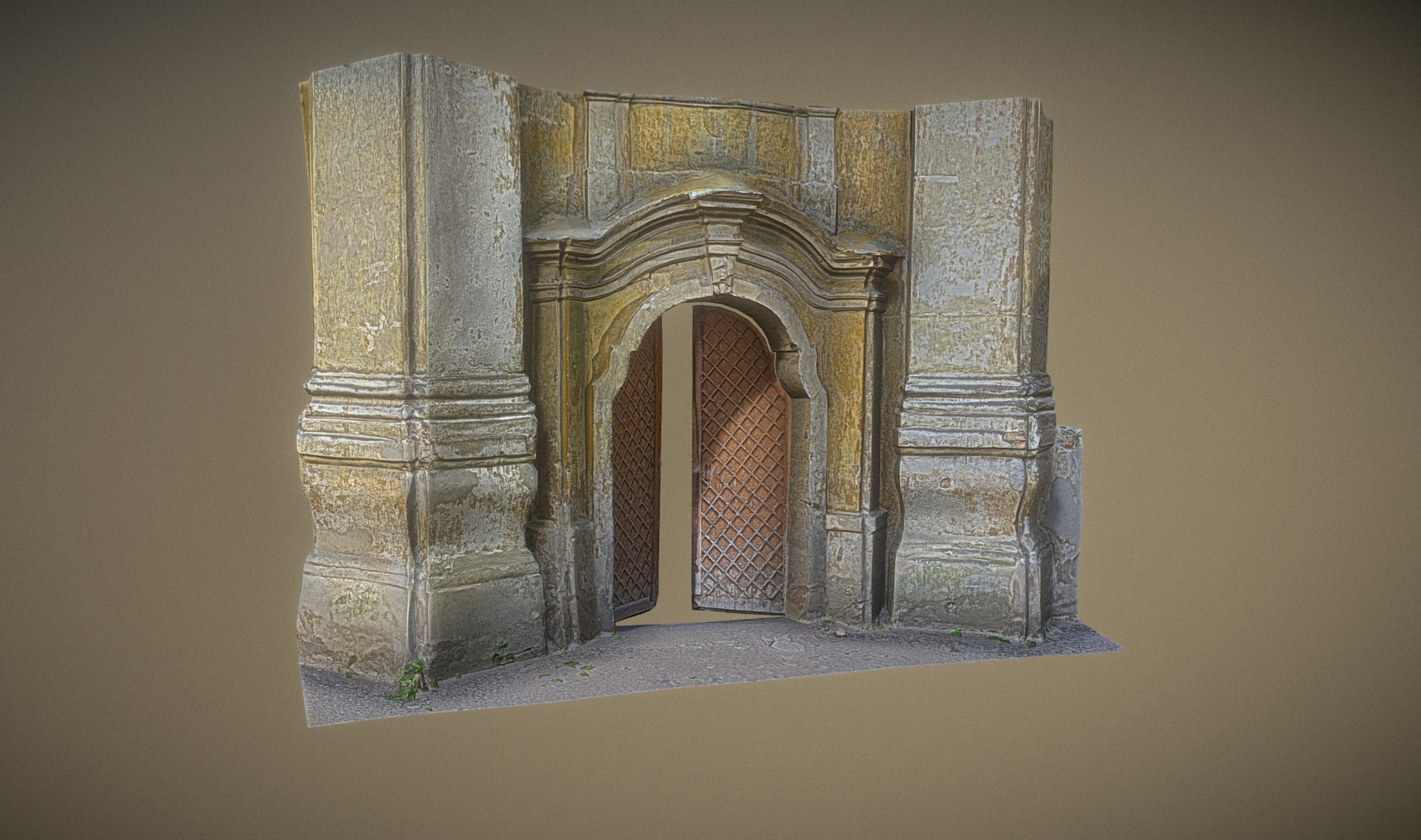 ArtStation - Old rusty church gate scan Low-poly 3D model | Game Assets