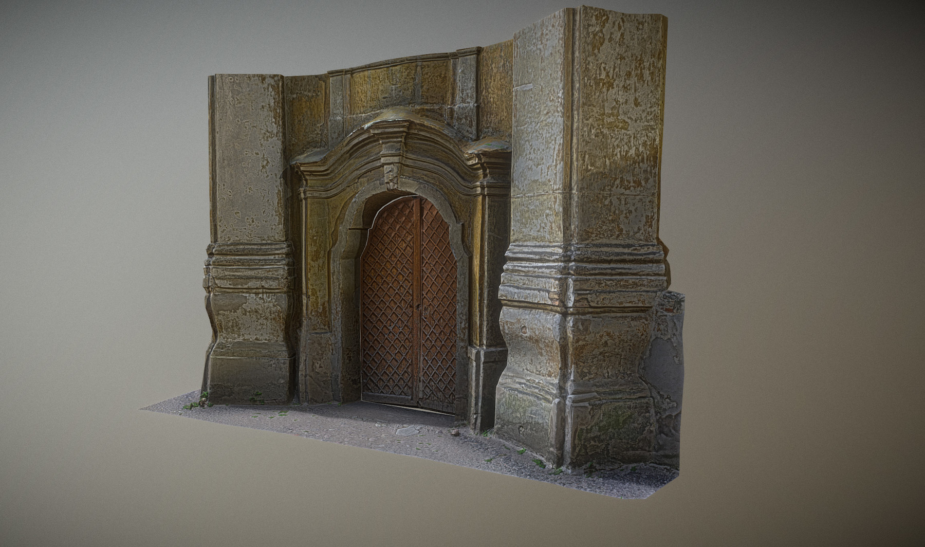 ArtStation - Old rusty church gate scan Low-poly 3D model | Game Assets
