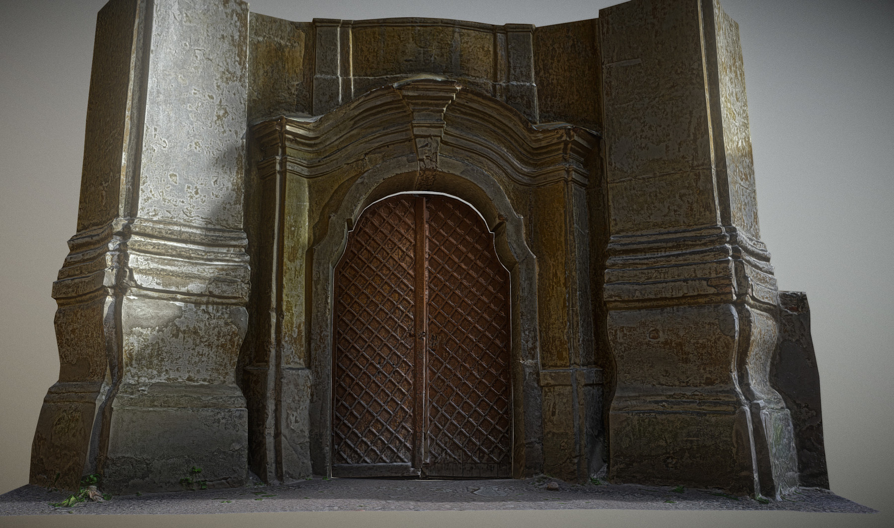 ArtStation - Old rusty church gate scan Low-poly 3D model | Game Assets