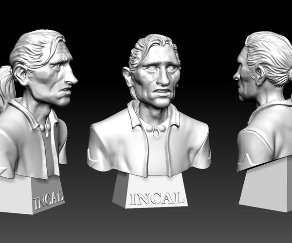 ArtStation - Free printable John Difool Bust an Incal and Moebius ...