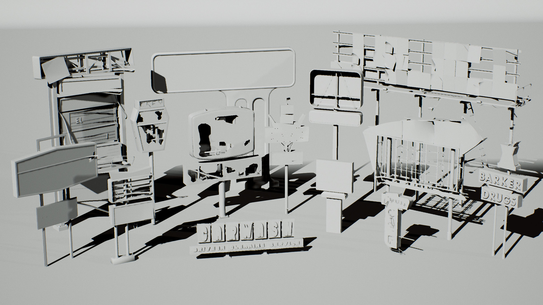 ArtStation - Post Apocalyptic Signs - VOL 1 | Game Assets