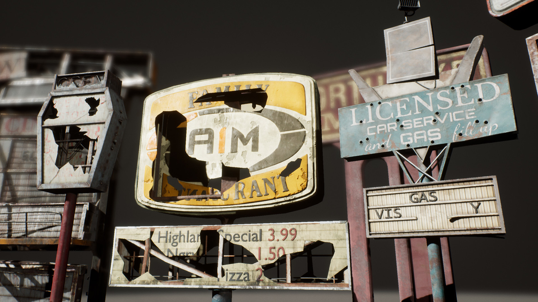 ArtStation - Post Apocalyptic Signs - VOL 1 | Game Assets