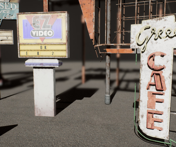ArtStation - Post Apocalyptic Signs - VOL 1 | Game Assets