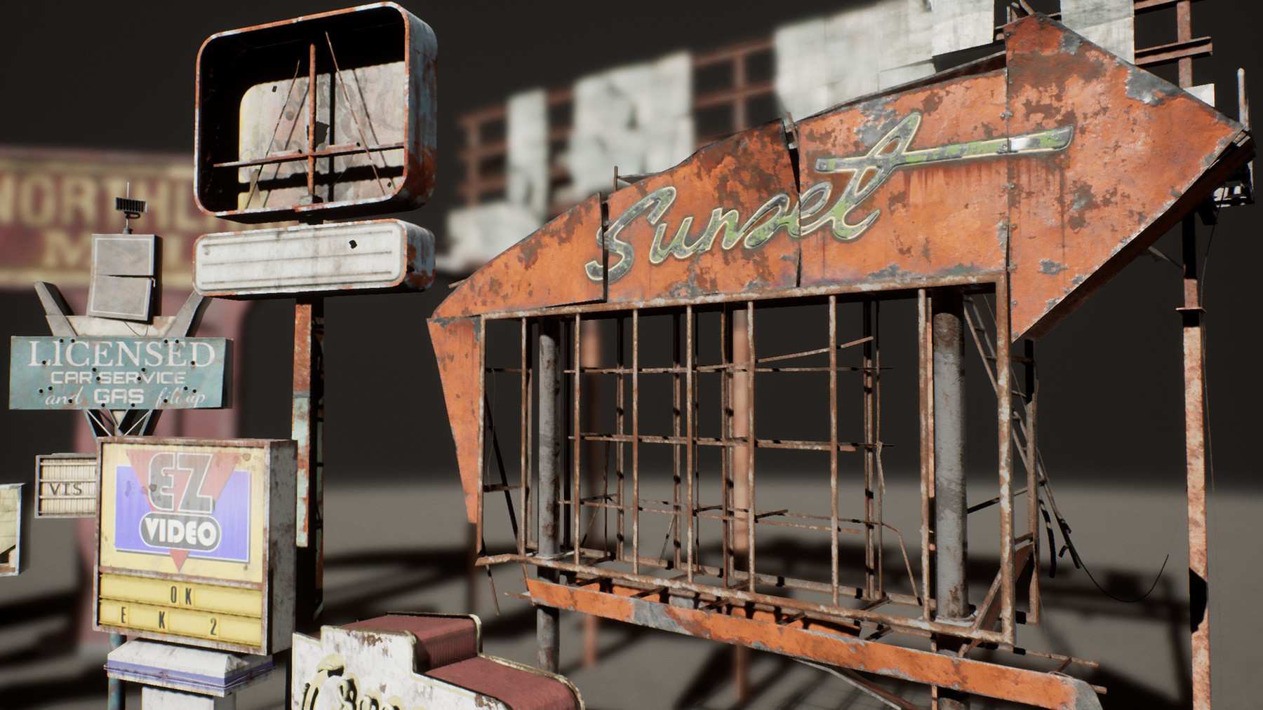 ArtStation - Post Apocalyptic Signs - VOL 1 | Game Assets