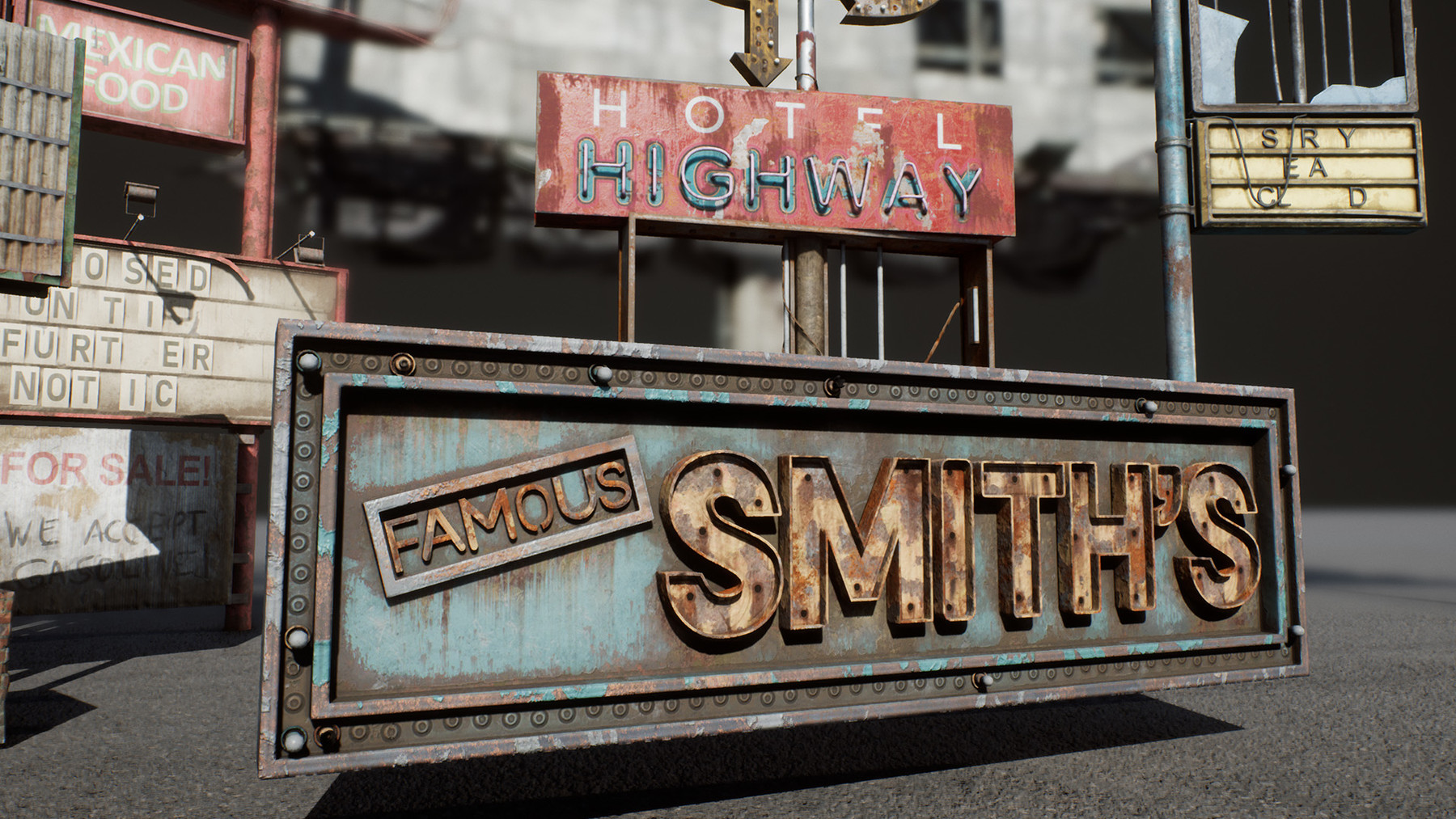 ArtStation - Post Apocalyptic Signs - VOL 2 | Game Assets