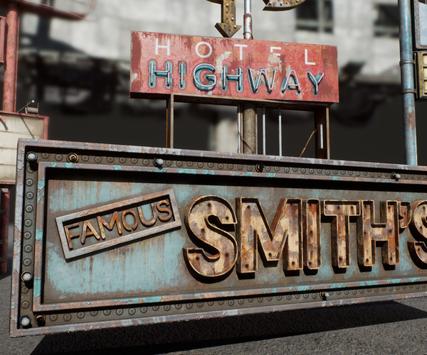 ArtStation - Post Apocalyptic Signs - VOL 2 | Game Assets