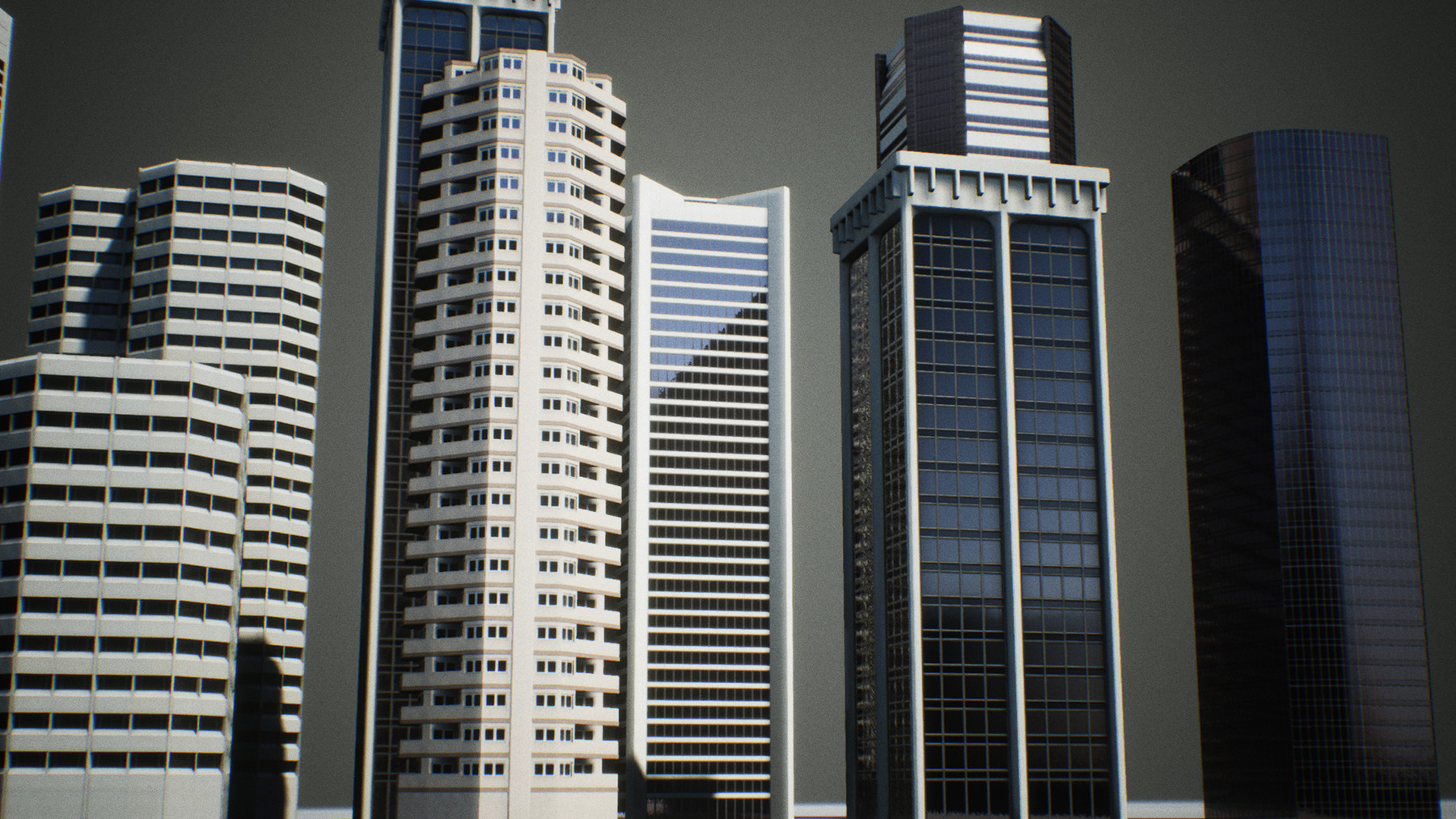 ArtStation - Urban Background Buildings - VOL.1 | Game Assets