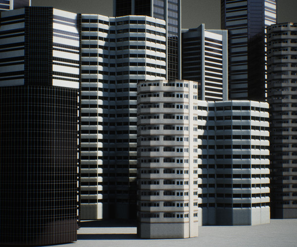 ArtStation - Urban Background Buildings - VOL.1 | Game Assets