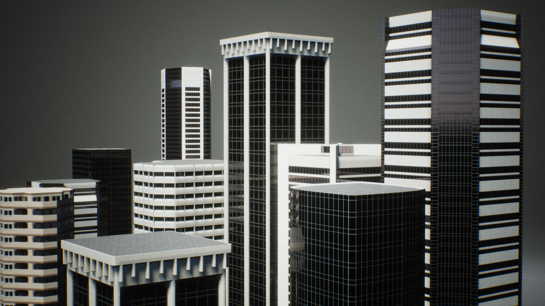 ArtStation - Urban Background Buildings - VOL.1 | Game Assets