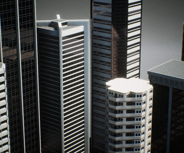 ArtStation - Urban Background Buildings - VOL.1 | Game Assets