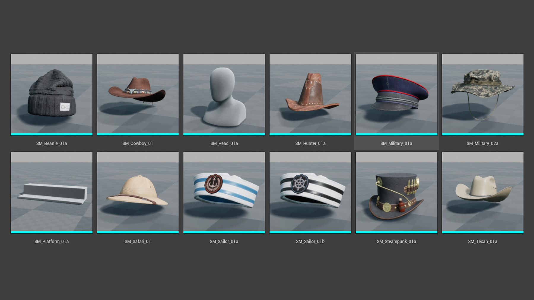 ArtStation - Variety Hats Pack - VOL 1 | Game Assets