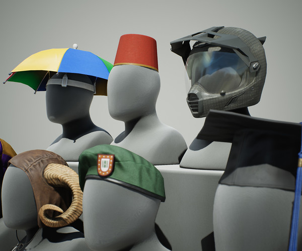 ArtStation - Variety Hats Pack - VOL 3 | Game Assets