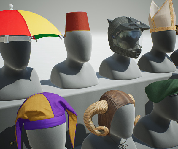 ArtStation - Variety Hats Pack - VOL 3 | Game Assets