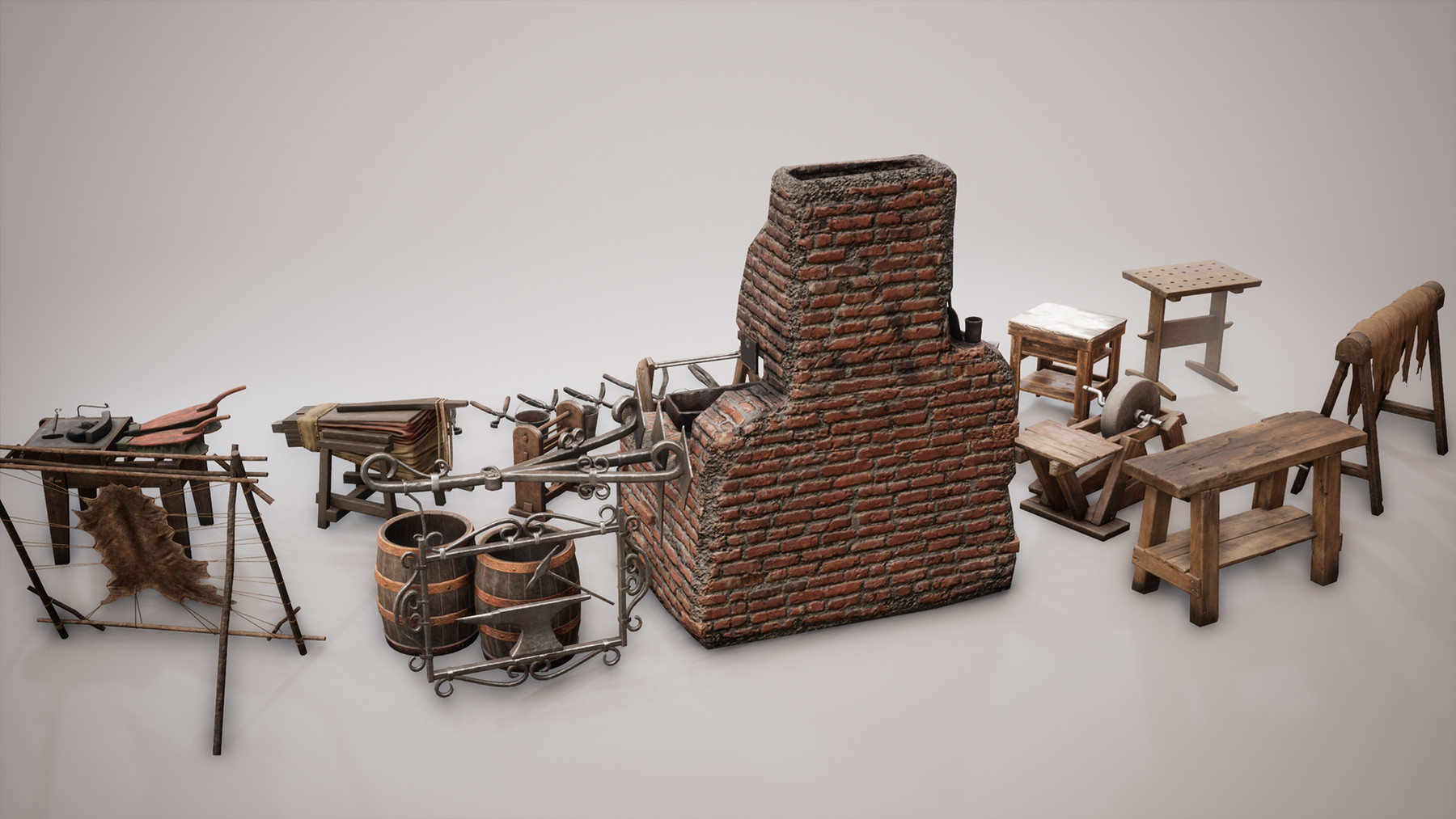 ArtStation - Medieval - VOL 7 - Craftsman Tools | Game Assets