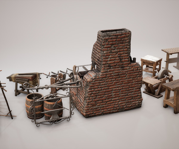 ArtStation - Medieval - VOL 7 - Craftsman Tools | Game Assets