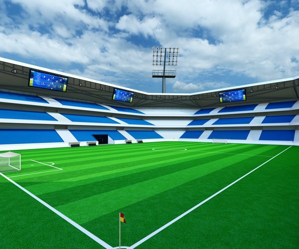 ArtStation - Football Soccer Stadium - PBR Low-poly | Game Assets