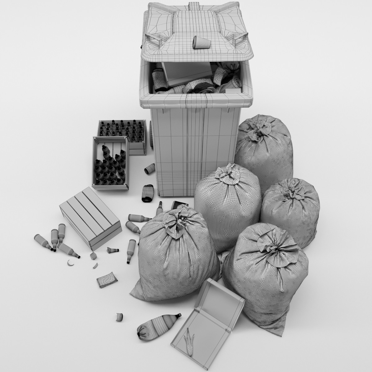 ArtStation - Garbage Bin Set2 | Resources