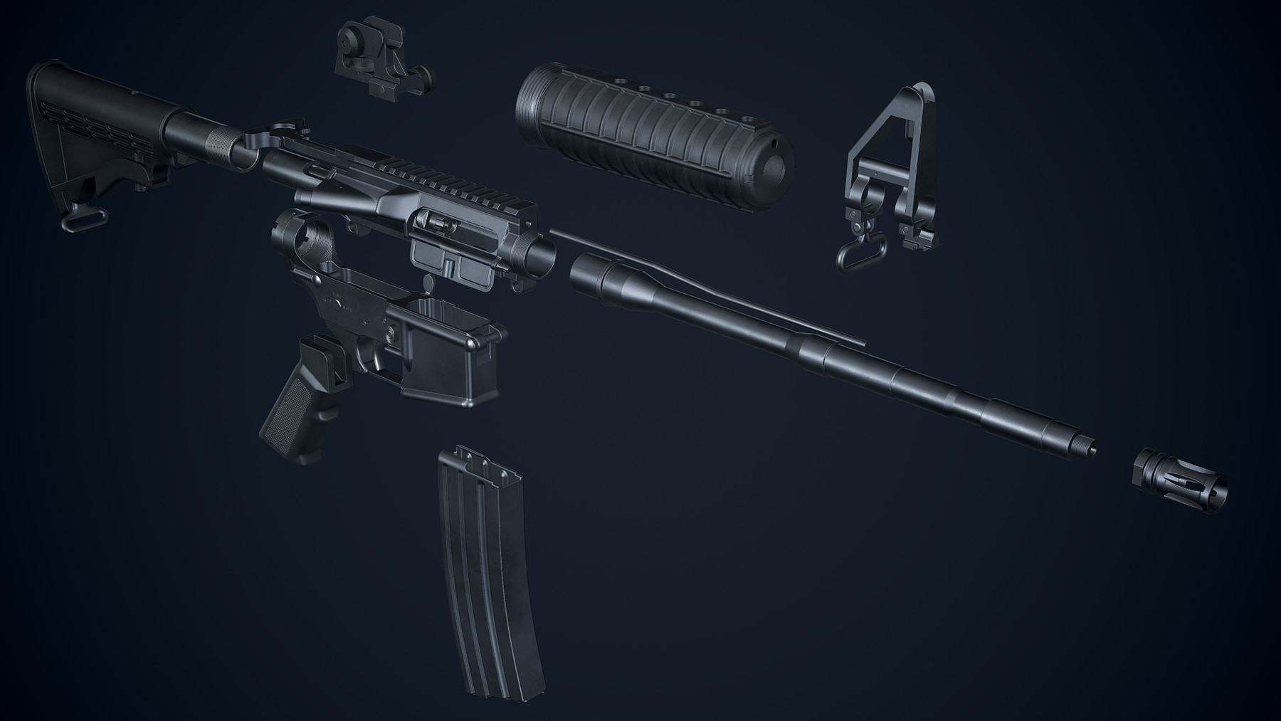 ArtStation - M4A1 Stock Modular | Resources