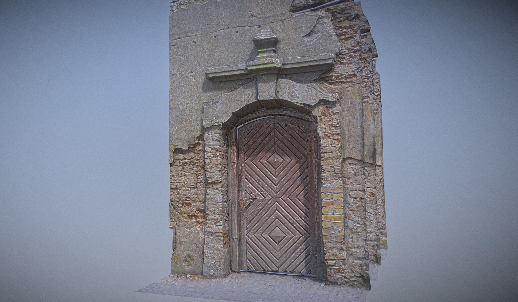 ArtStation - Old broken gate - door with relief decoration Low-poly ...