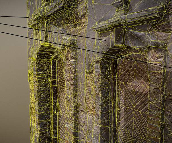 ArtStation - Old broken gate - door with relief decoration Low-poly ...