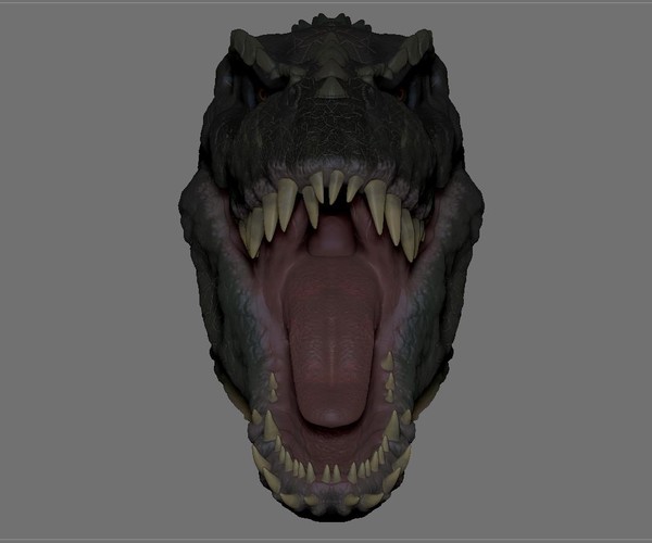 ArtStation - V-Rex Agressive Head Sculpt Painted | Game Assets