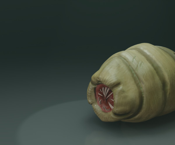 ArtStation - Horror of the Deep Alien Worm Creature | Game Assets