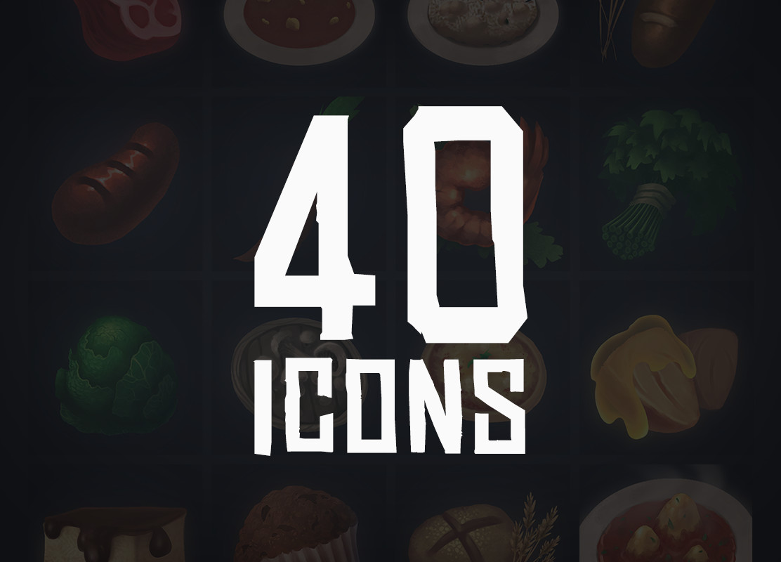 ArtStation - Hand Drawn Food Icons And Dishes | Game Assets