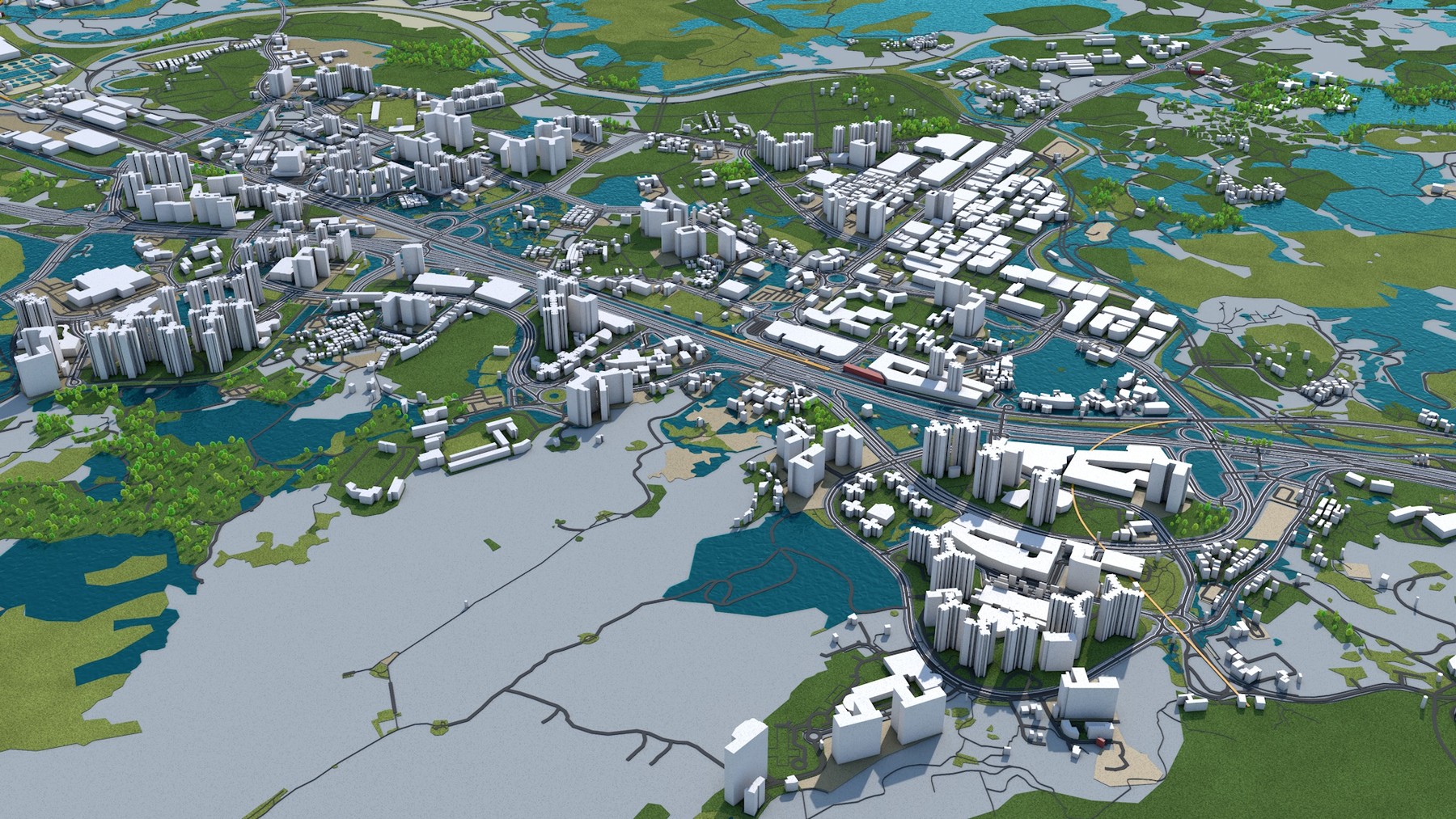 ArtStation - Shenzhen City China 3D Model | Game Assets