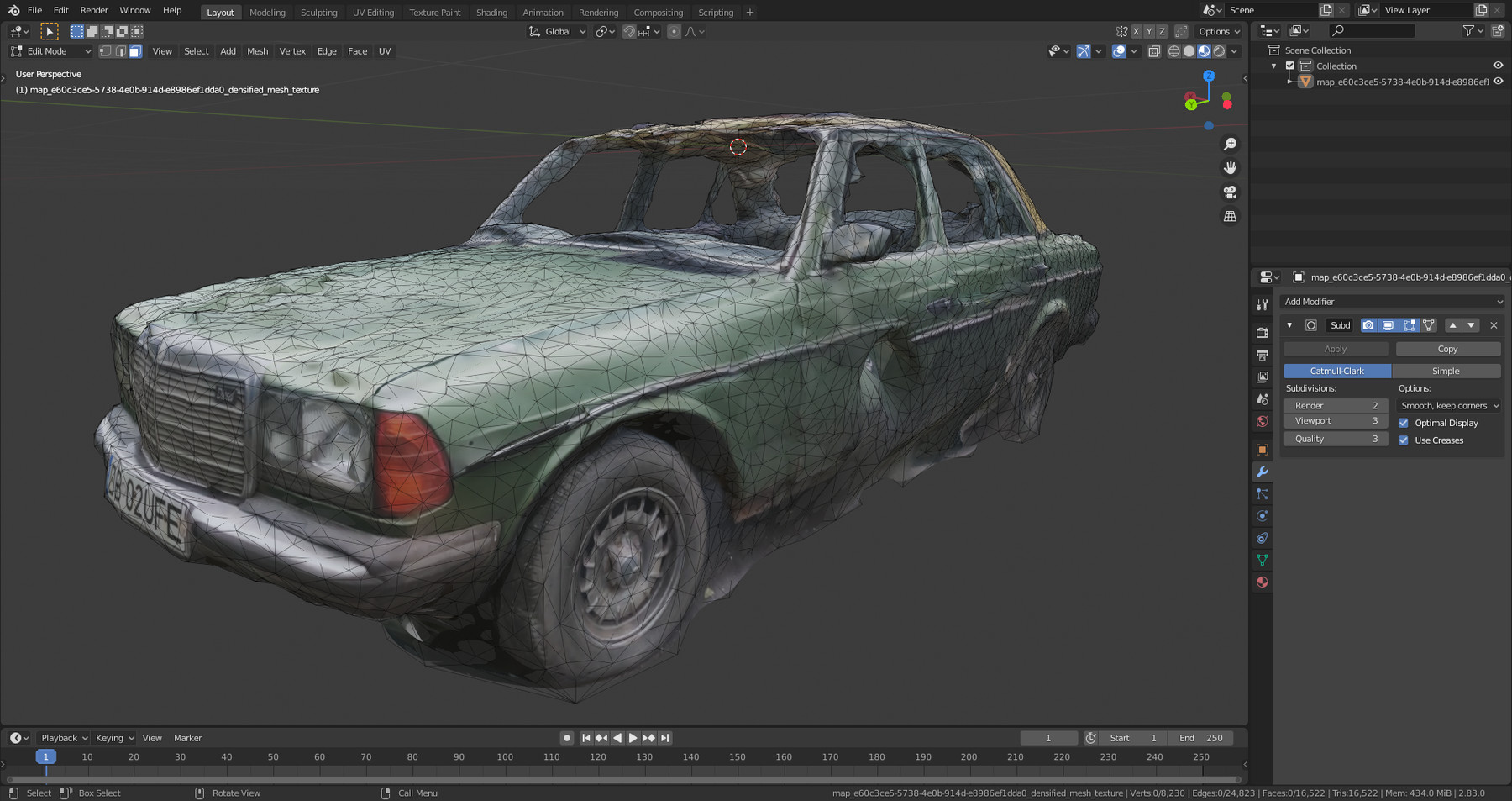 ArtStation - Abandoned car photoscanned with 8k texture LOW-POLY and ...