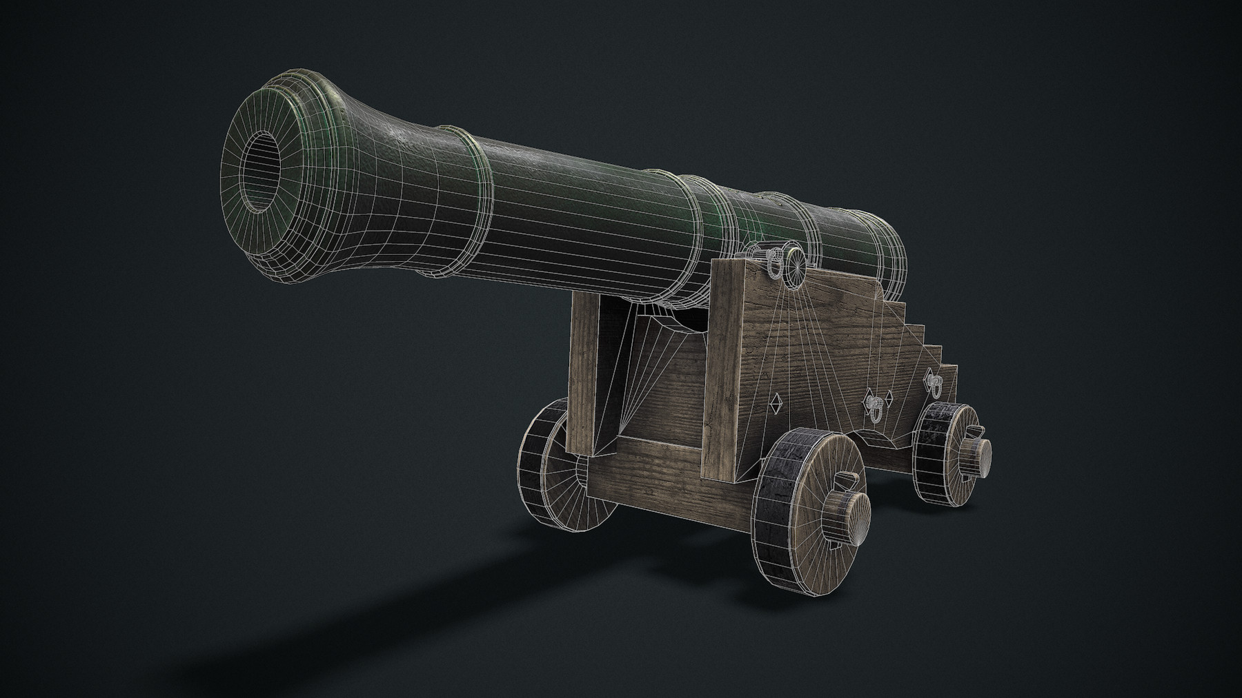 ArtStation - Naval Cannon Low poly PBR | Game Assets