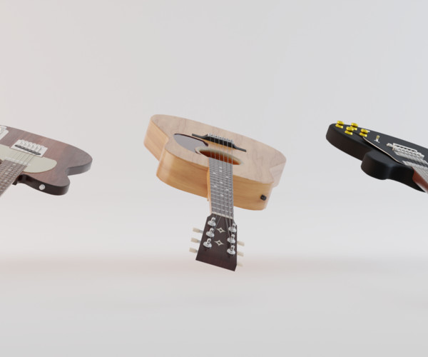 ArtStation - Guitar 3D Model | Game Assets