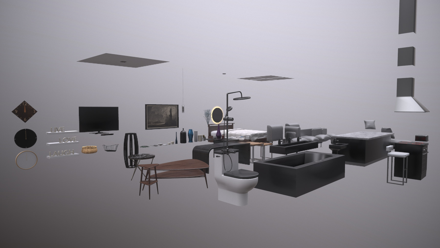 ArtStation - Modern home | Props Pack | Game Assets