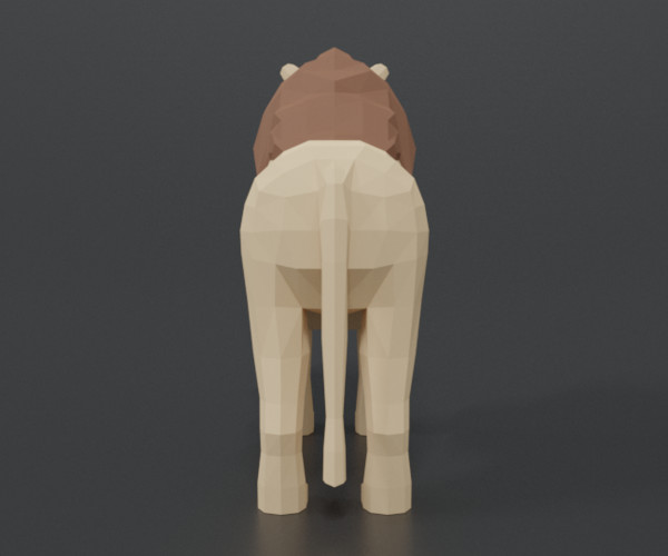 ArtStation - Low Poly Cartoon Male Lion | Game Assets