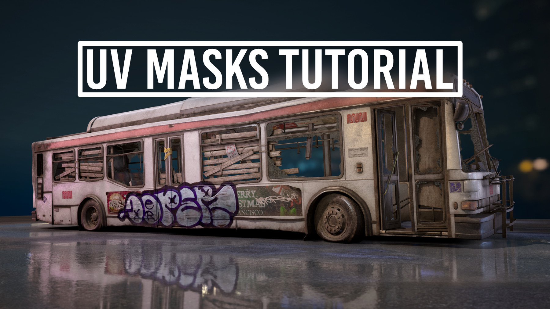 ArtStation - UV Masks Tutorial + Barricade Bus Asset | Tutorials