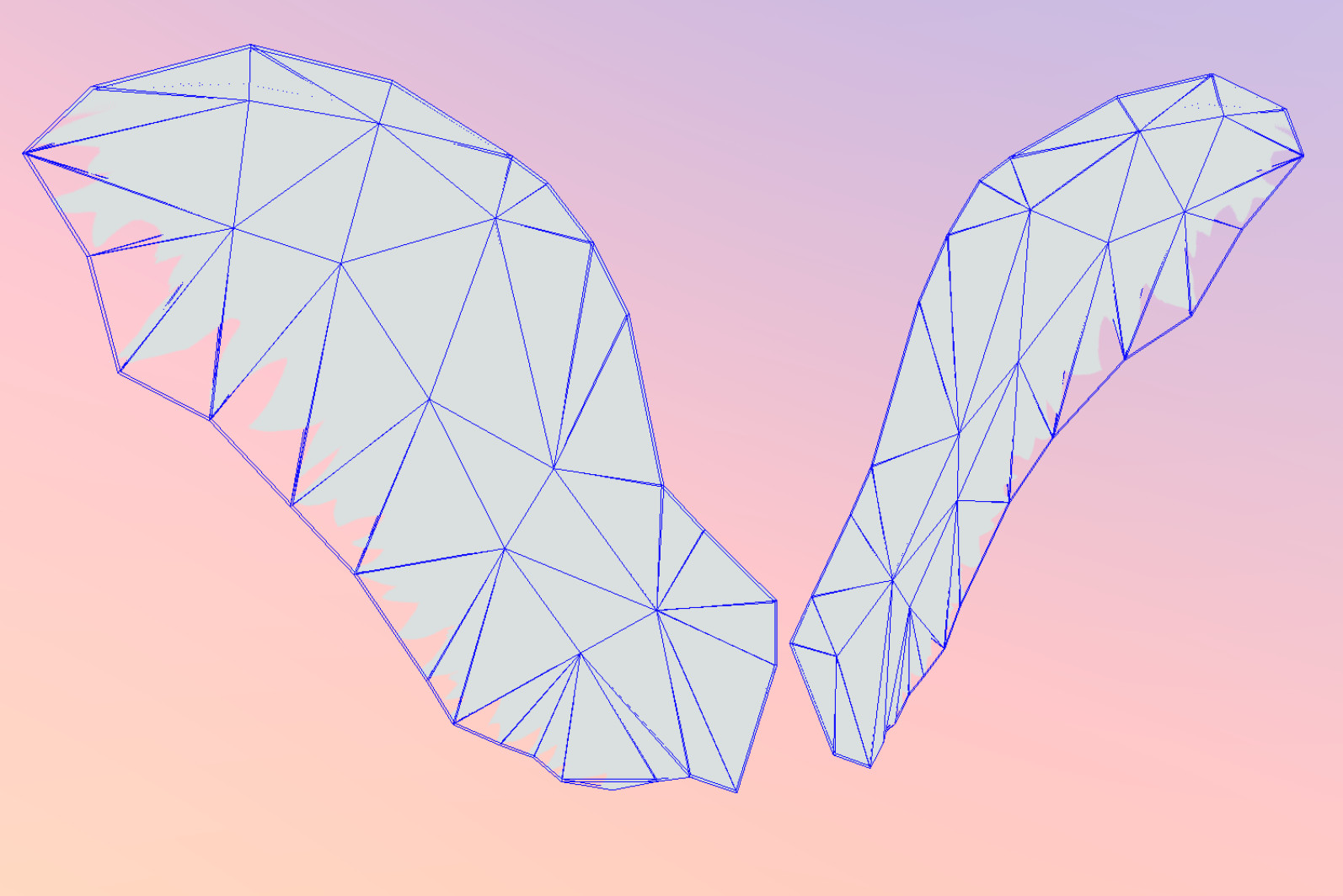 ArtStation - Ultra Low Poly Animated Angel Wings | Game Assets