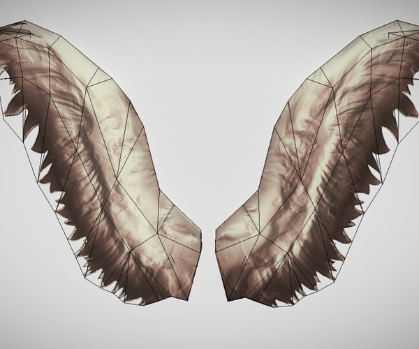 ArtStation - Ultra Low Poly Animated Angel Wings | Game Assets