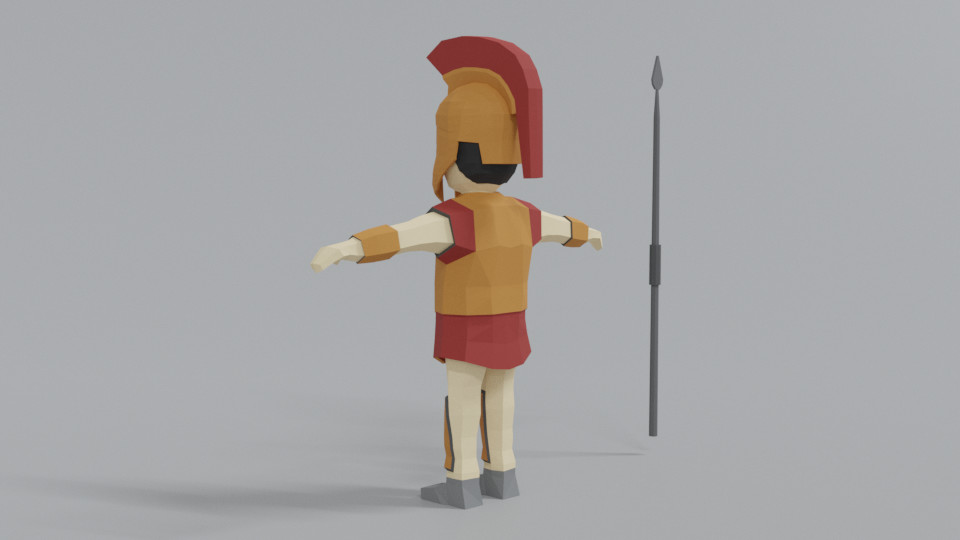 ArtStation - Low Poly Ancient Greek Warrior | Game Assets